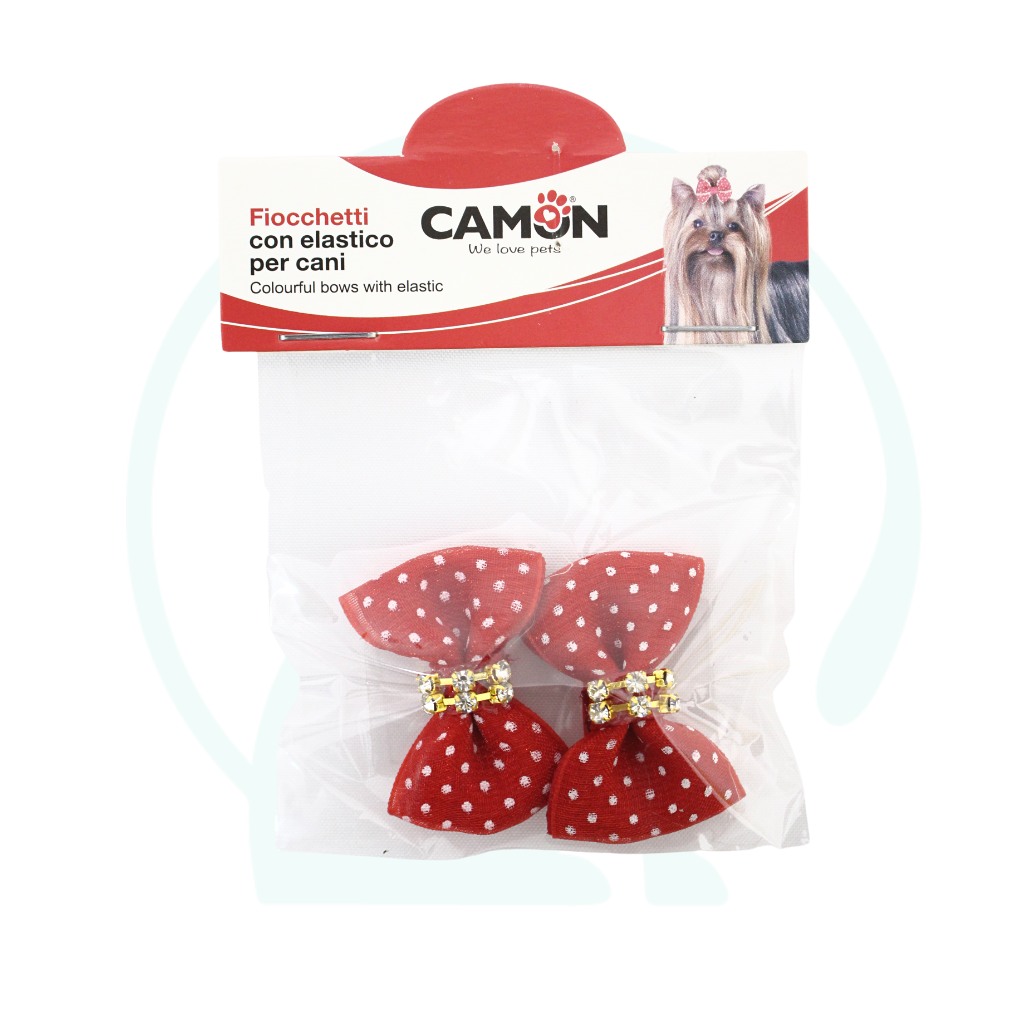 Camon fiocchetti rossi a pois - Lallohallo.com