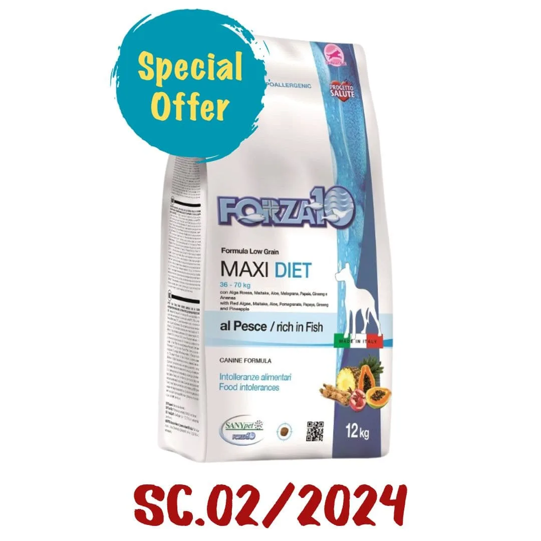 Super Promo Forza 10 Diet Maxi Pesce 12 kg (Scadenza 02-2024)
