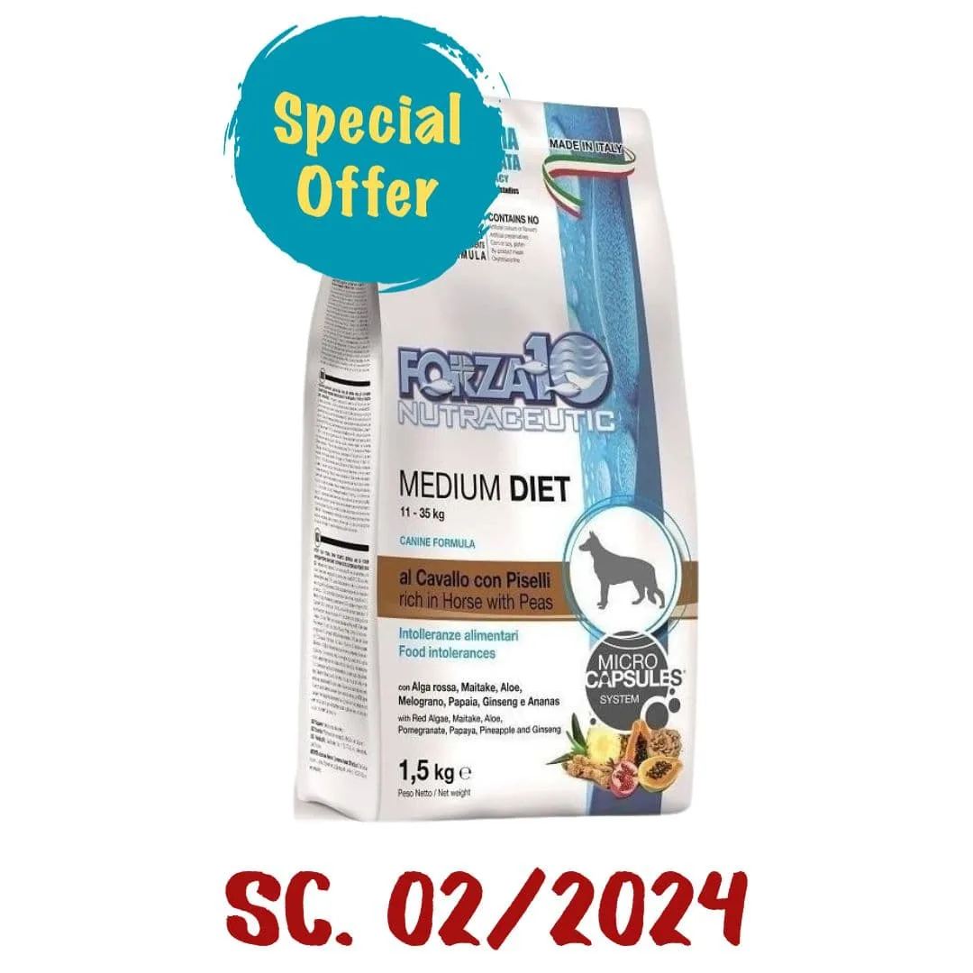 Super Promo - Forza10 Medium Diet Cavallo e Piselli 1,5 kg (Scadenza 02-2024) - lallohallo.com