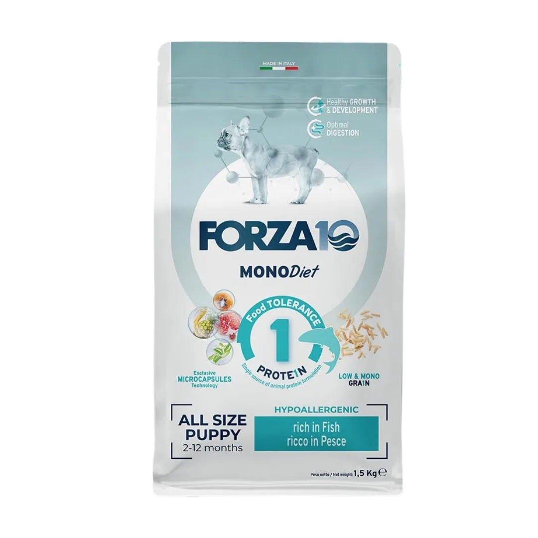 Forza 10 Mono Diet Crocchette per Cani All Size Puppy al Pesce
